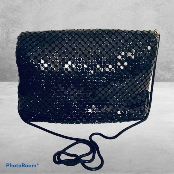 Lyrella | Bags | Vintage Lyrella Black Mesh With Gold Decal Purse ...